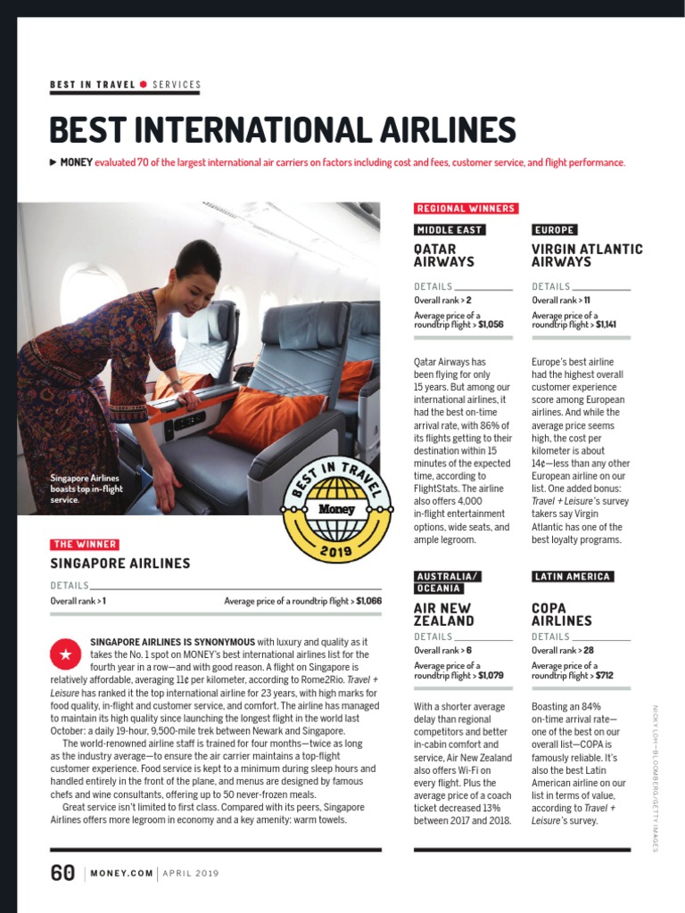 Best International Airlines | PDF | Airlines | Aviation