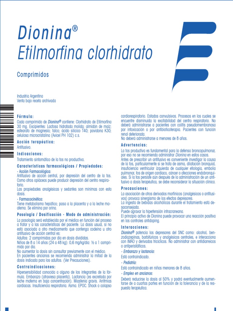 Dionina 501416 00 | PDF | Naloxona | Tos