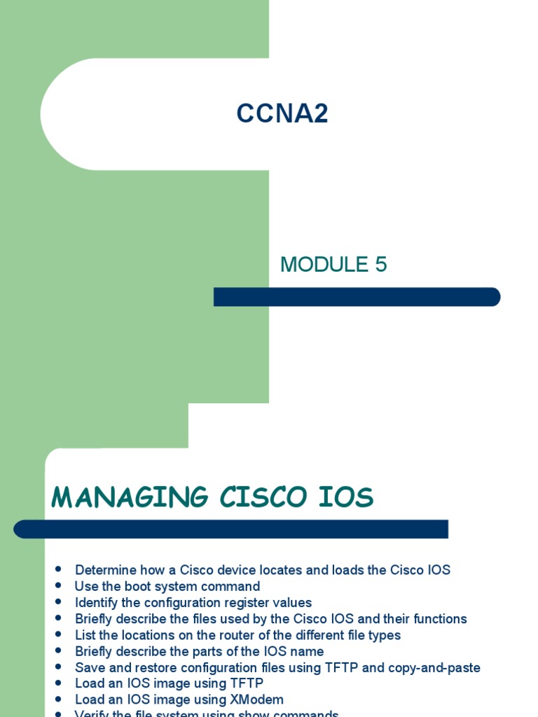CCNA2 Module 5 | PDF | Booting | Cisco Systems