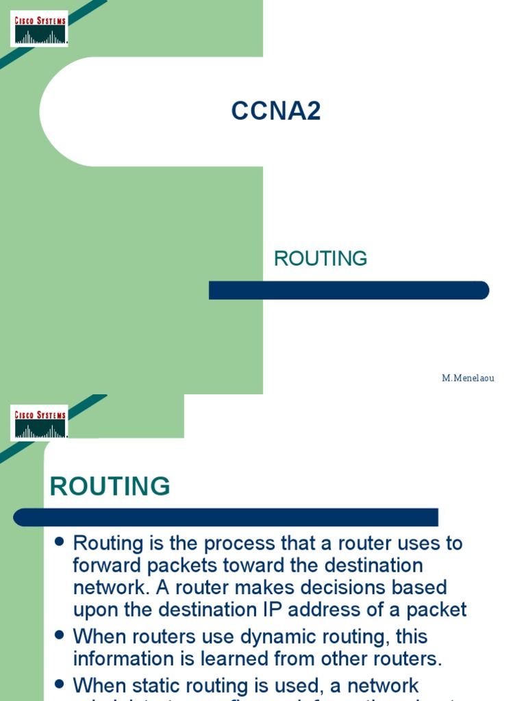 CCNA2 Module 6 | Download Free PDF | Routing | Router (Computing)