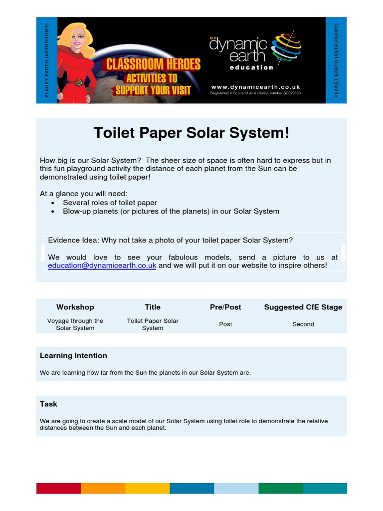 Toilet Paper Solar System PDF | PDF | Pluto | Planets