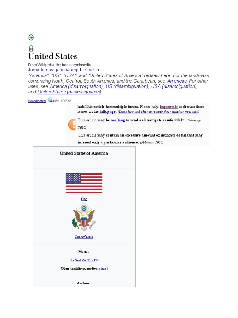 United States: Jump To Navigation Jump To Search | PDF | Southern ...