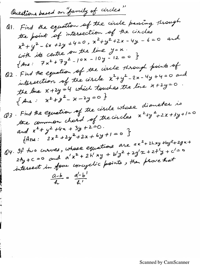 Family of Circles | PDF