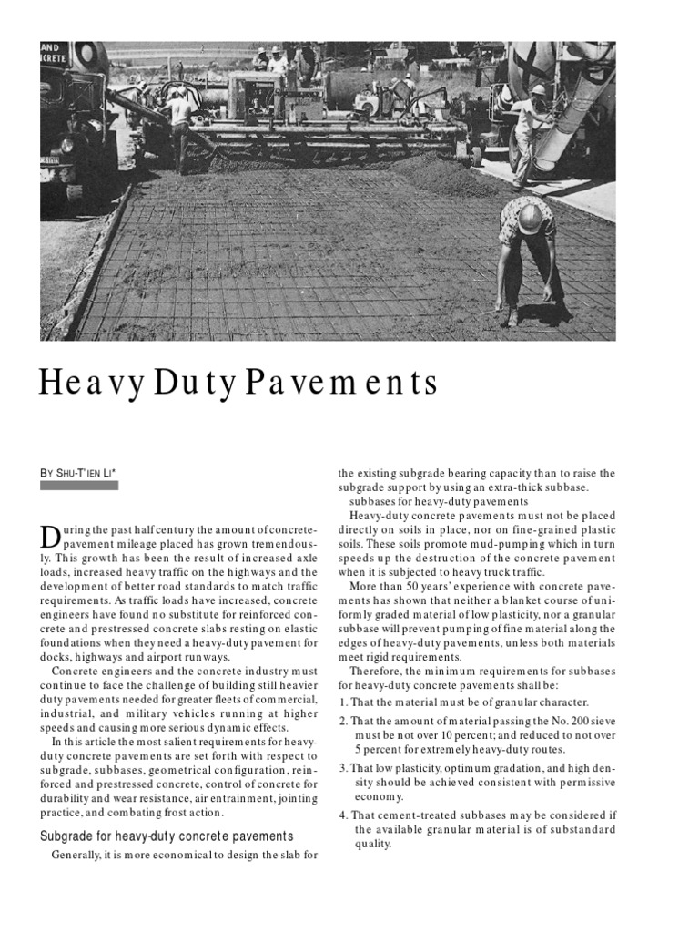 Concrete Construction Article PDF - Heavy Duty Pavements PDF | PDF ...