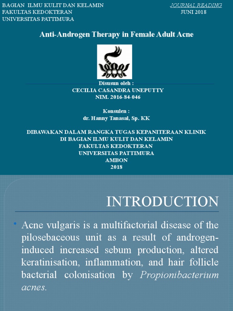 Anti-Androgen Therapy in Female Adult Acne | PDF | Reproductive System ...
