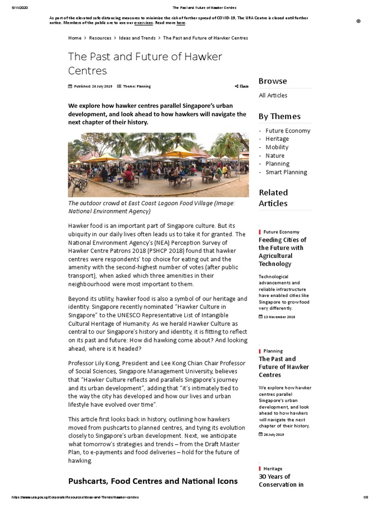 The Past and Future of Hawker Centres: Browse | PDF | Singapore | World ...