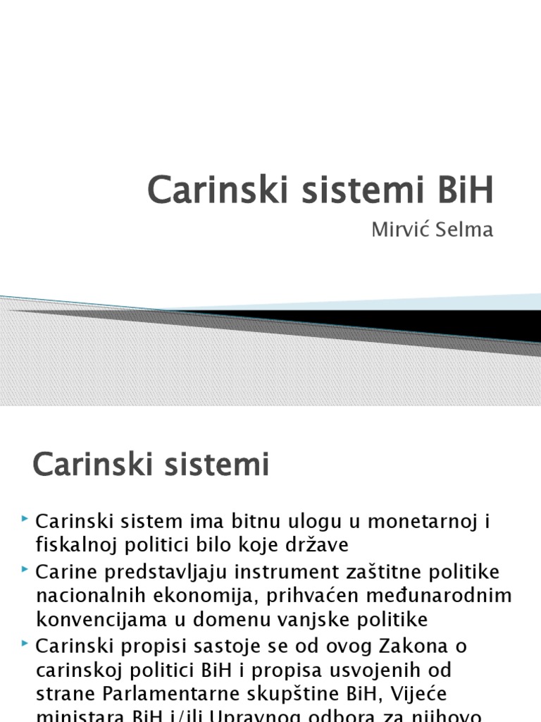 Carinski Sistemi BiH | PDF
