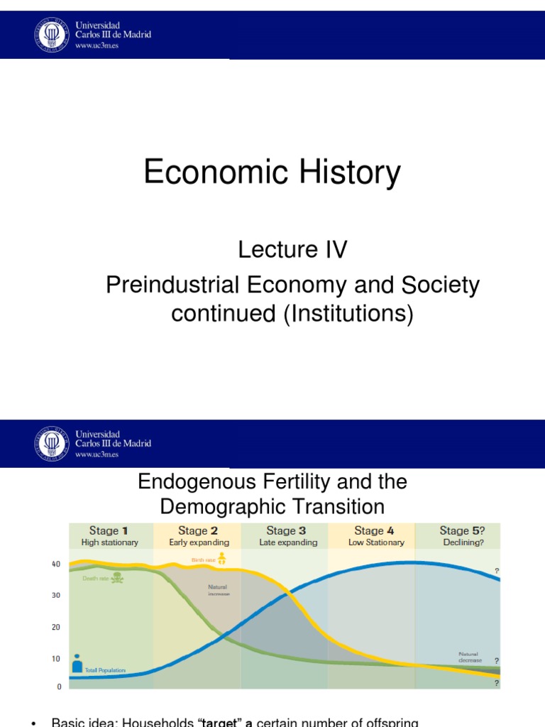 Economic History: Preindustrial Economy and Society Continued ...