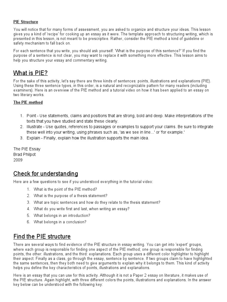 PIE Structure | Download Free PDF | Essays | News
