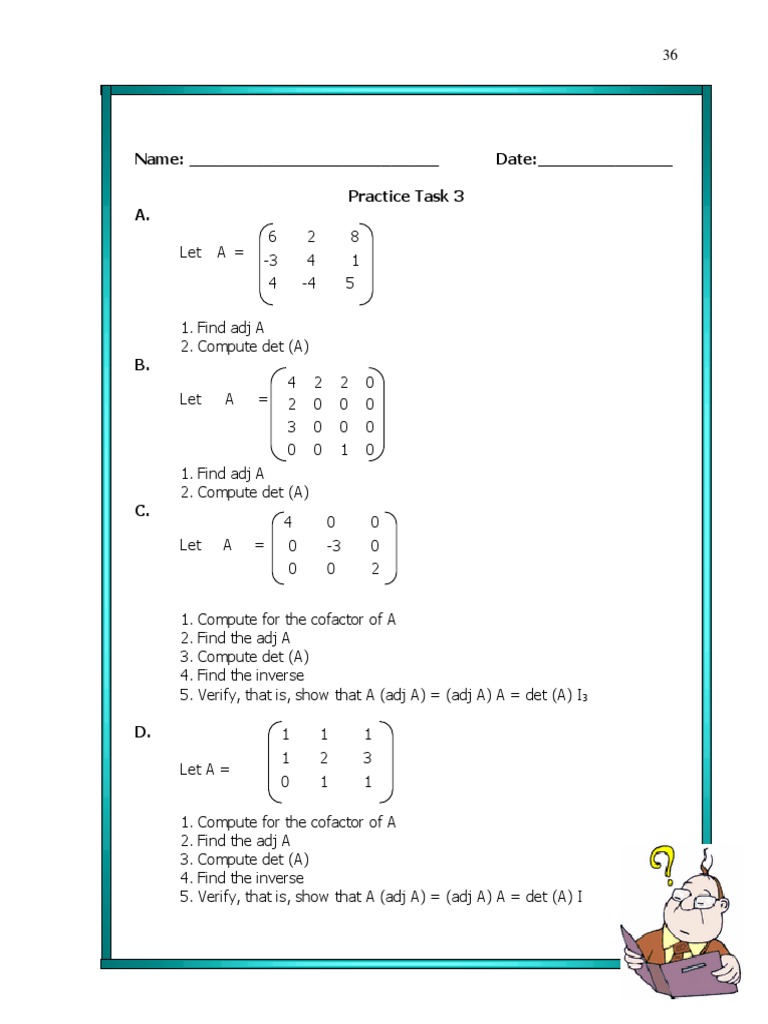 Name: - Date: - Practice Task 3 A | PDF