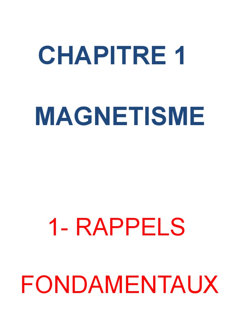 CH 2 Magnetisme | PDF | Aimant permanent | Ferromagnétisme