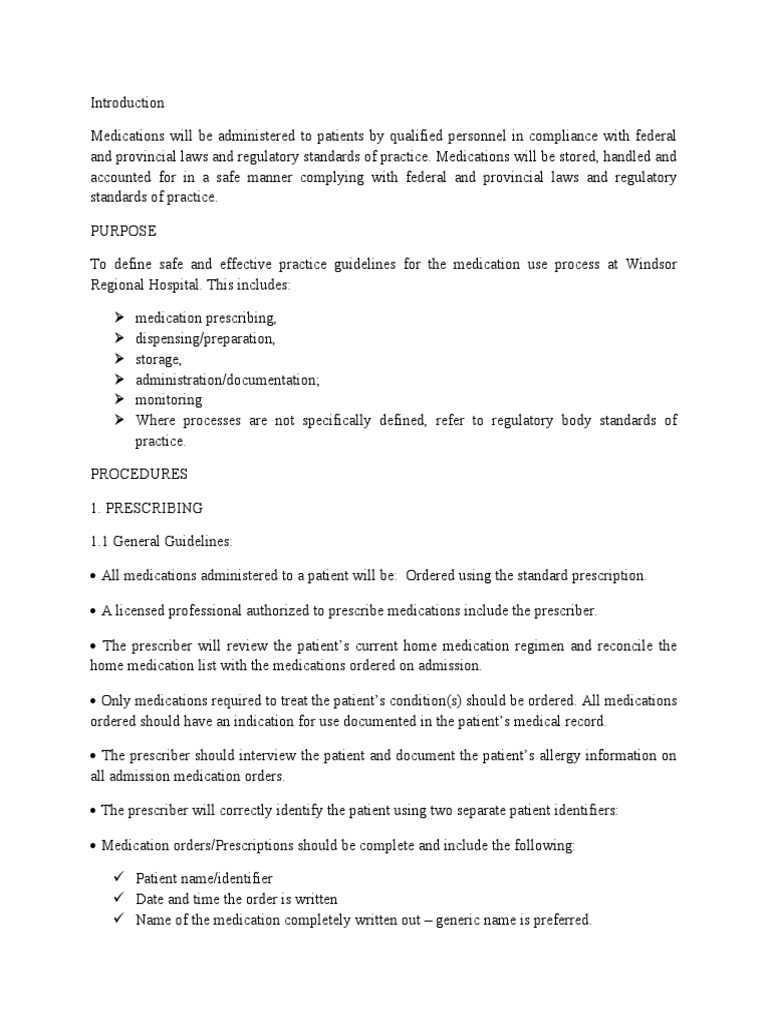 Medication Use Policy - AMHC | PDF | Medical Prescription | Pharmacy