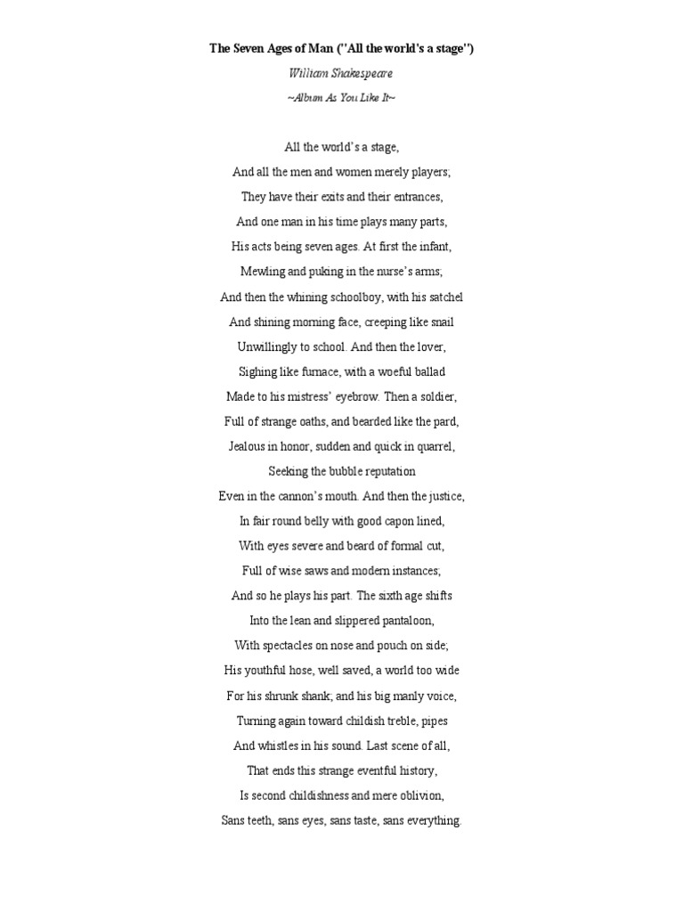 Shakespeare's Seven Ages of Man | PDF