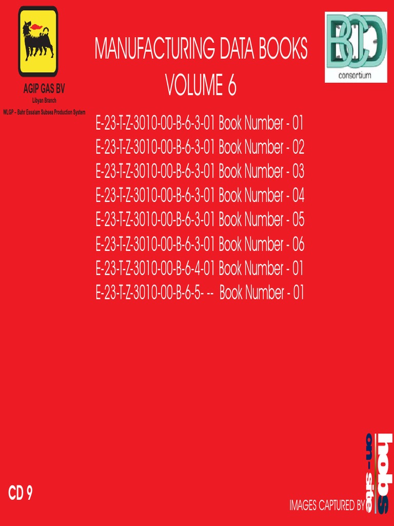 Manufacturing Data Books: Agip Gas BV | PDF