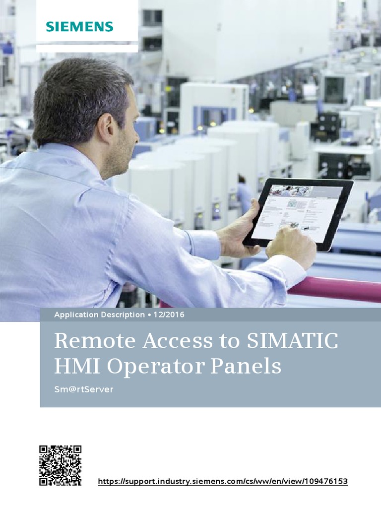 Remote Access To Simatic Hmi Operator Panels: Sm@Rtserver | PDF ...