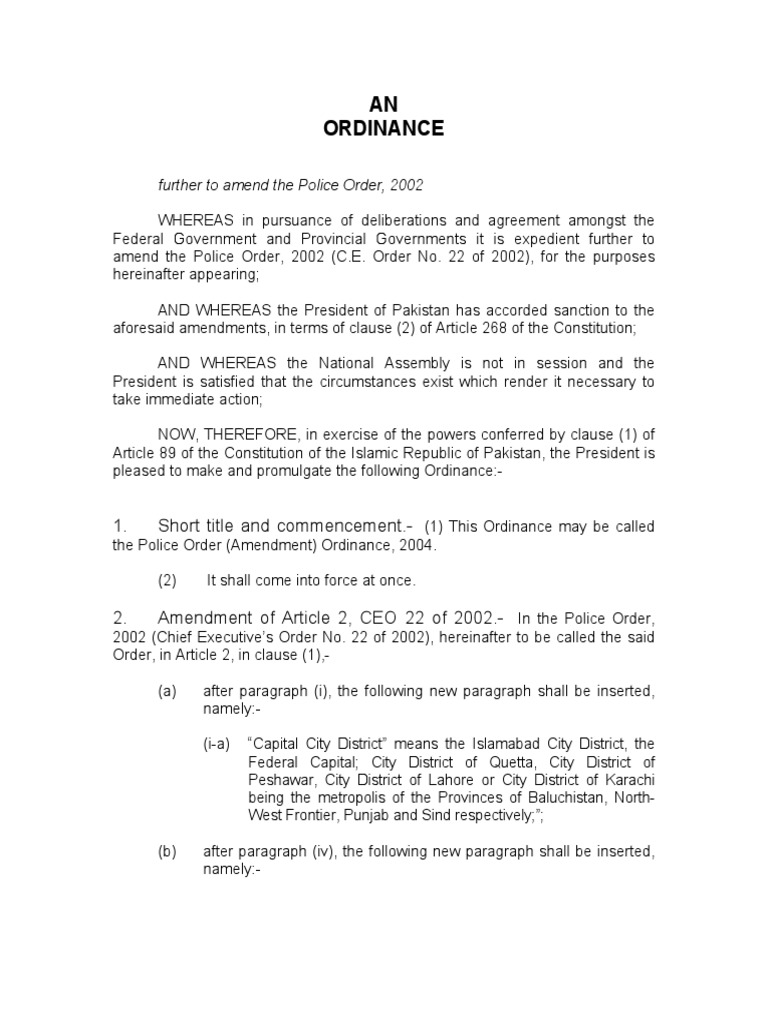 Police Order Amended 12nov2004 | PDF | Police | Judge
