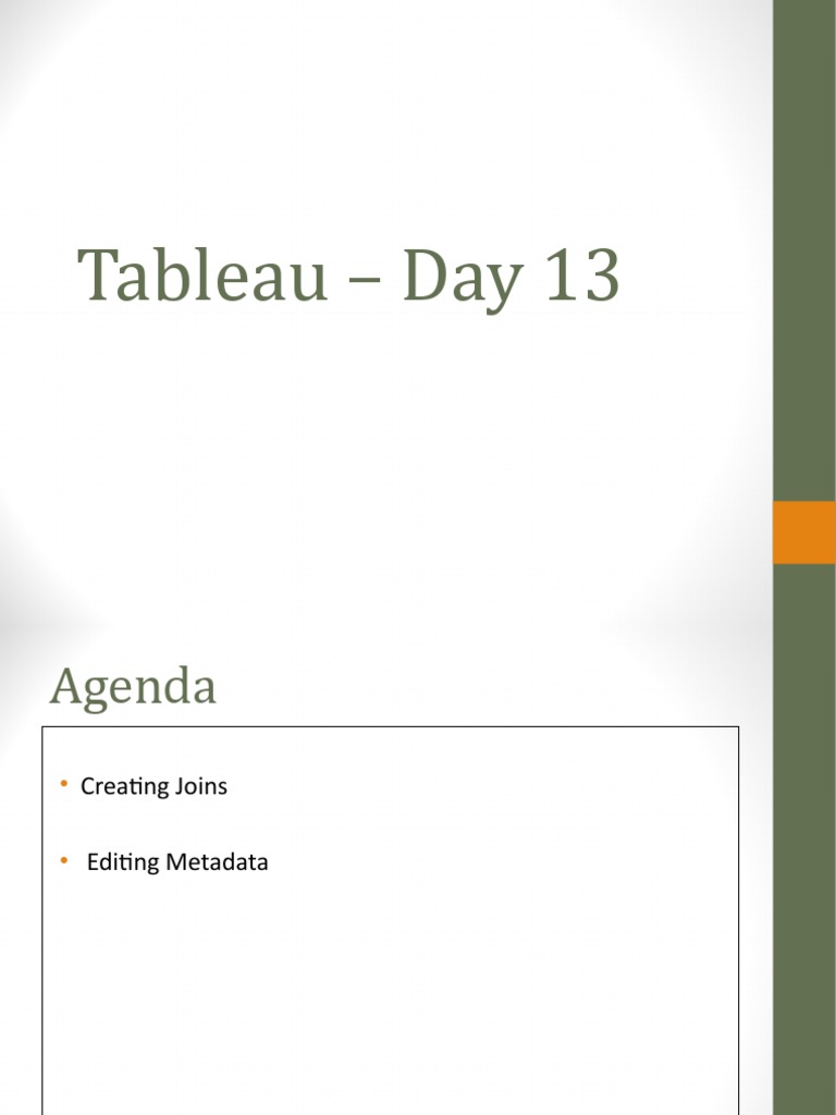 Tableau Day 13 | PDF | Computers