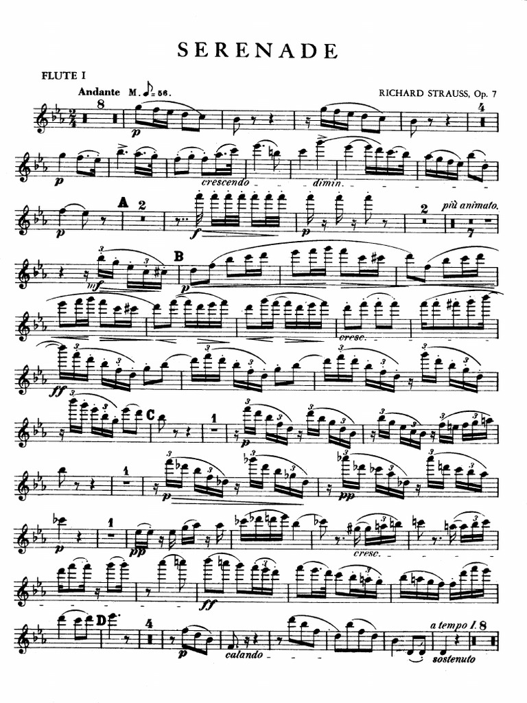 Strauss - Wind Serenade Op. 7 Parts PDF | PDF