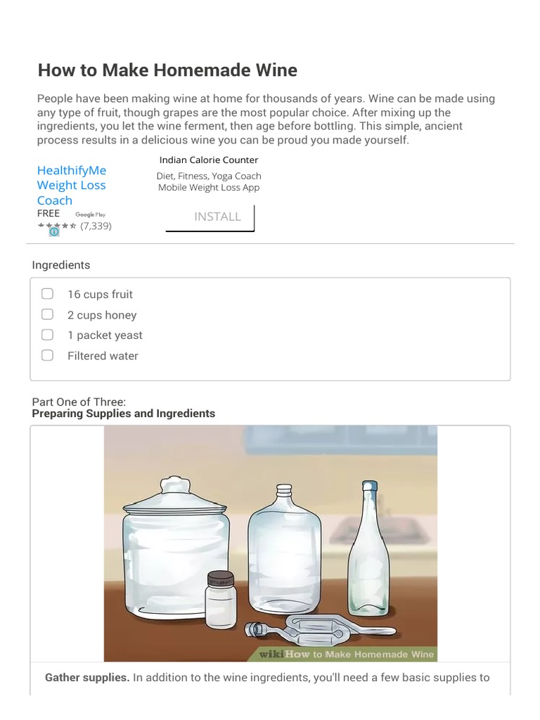 How To Make Homemade Wine: 13 Steps (With Pictures) | PDF | Winemaking ...