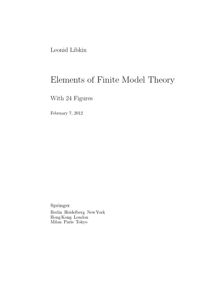 Libkin Fmt Book Pdf Pdf Computational Complexity Theory First Order Logic