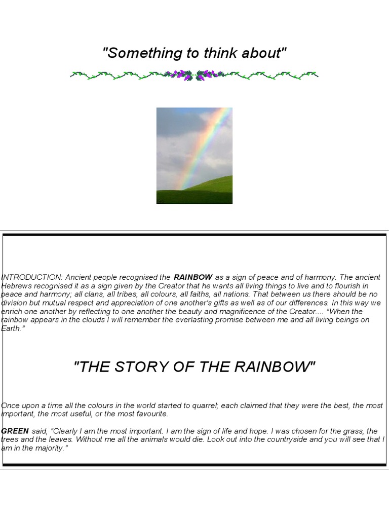 The Rainbow | PDF | Rainbow | Sky