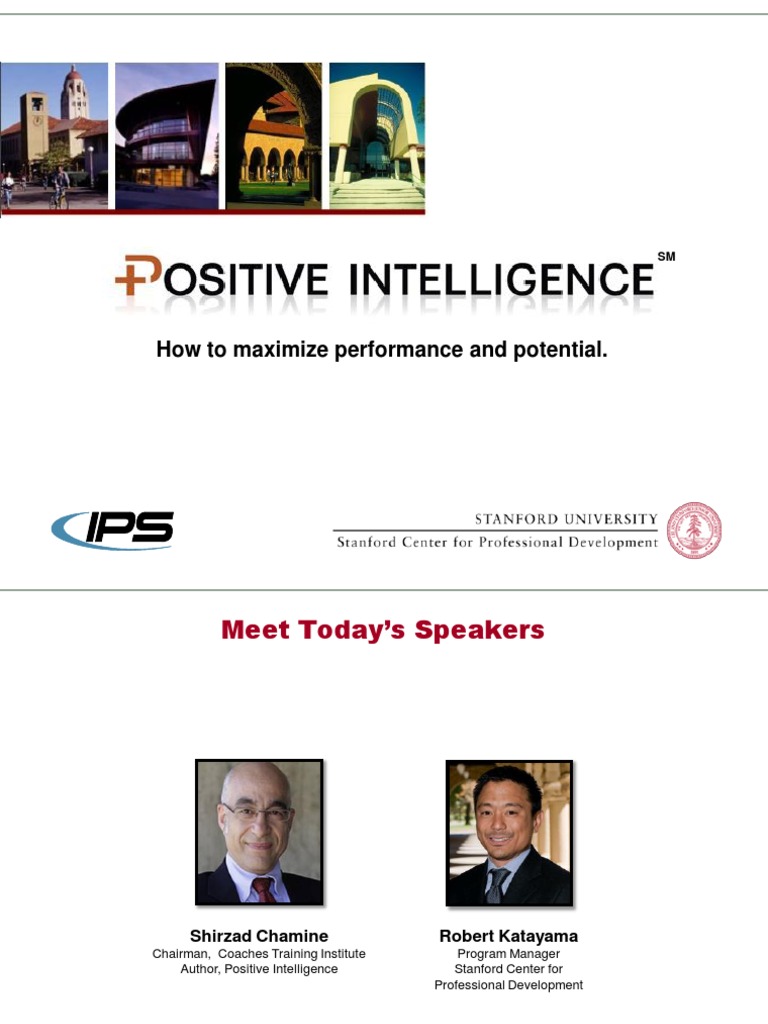 Positive Intelligence Webinar (Handout) | Download Free PDF | Empathy ...