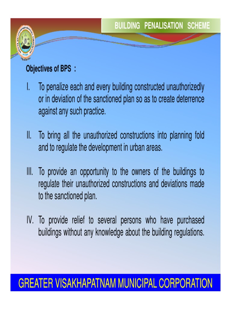 Vizag Building Penalization Scheme Explained | PDF | Apartment | Government