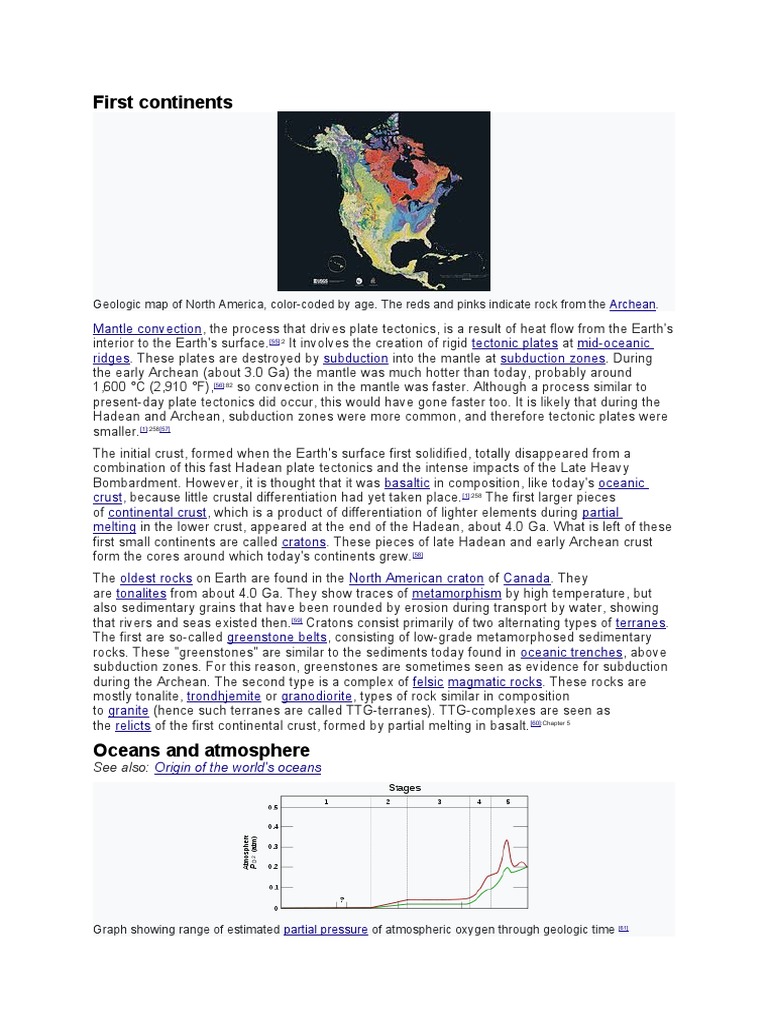 First Continents: Geologic Map of North America, Color-Coded by Age ...