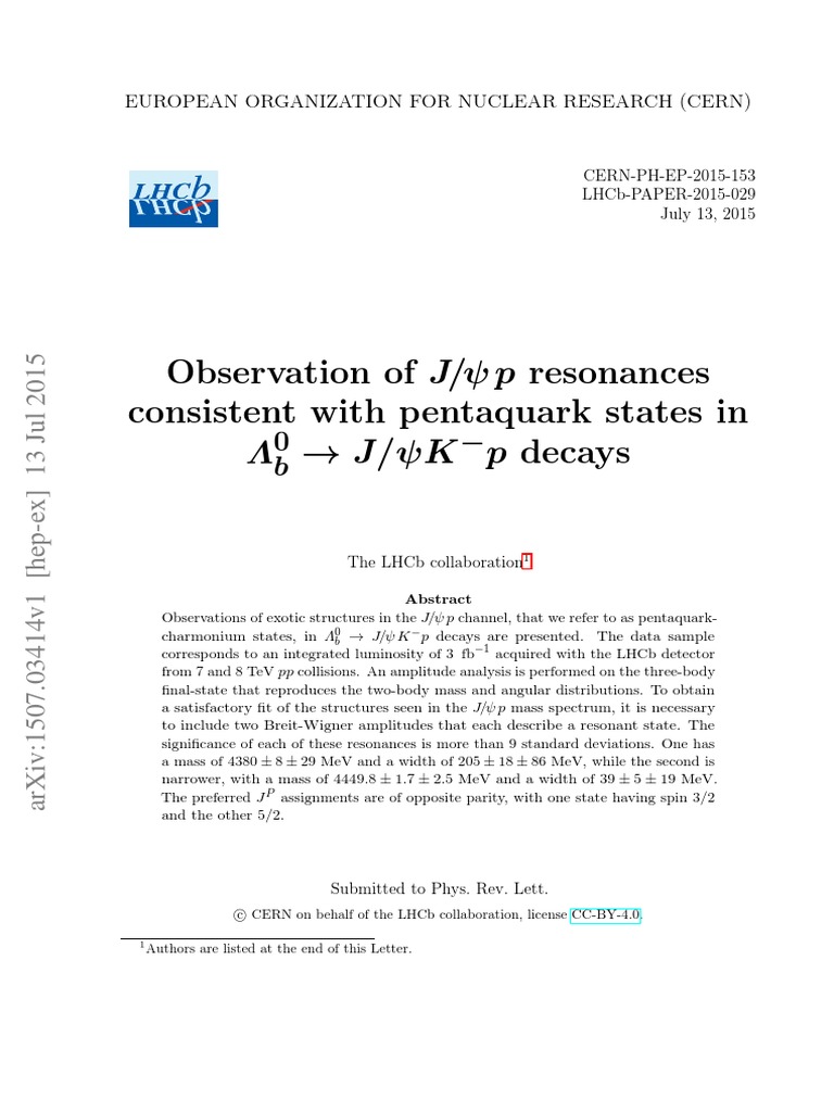 Cern 2 | PDF | Quark | Theoretical Physics
