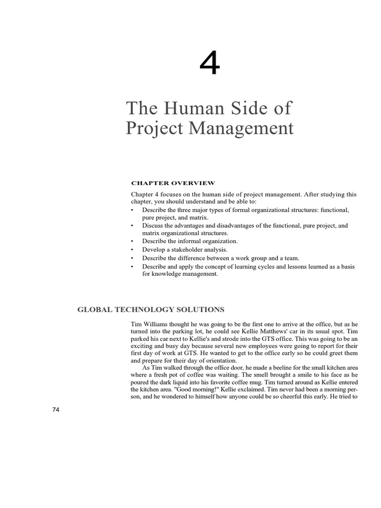 The Human Side of Project Management | PDF | Organizational Structure ...