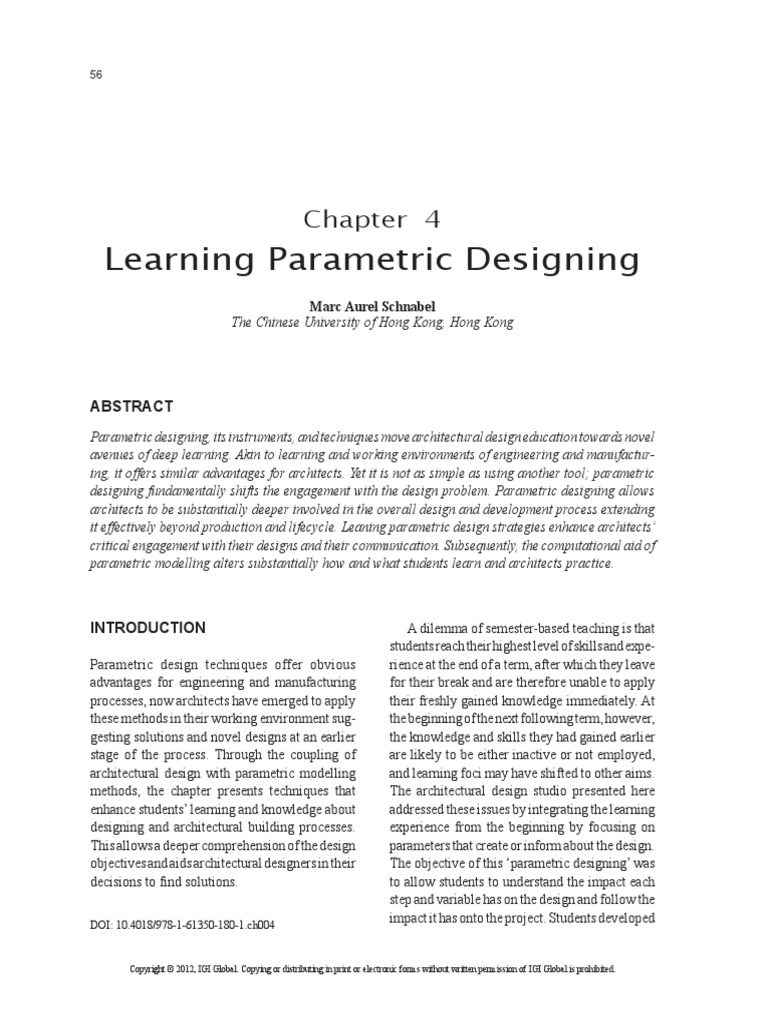 Learning Parametric Designing: Marc Aurel Schnabel | PDF | Design ...