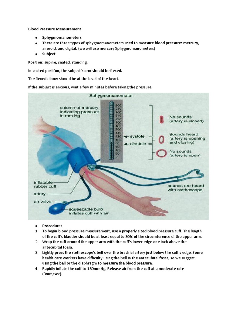 Blood Pressure Measurement | PDF