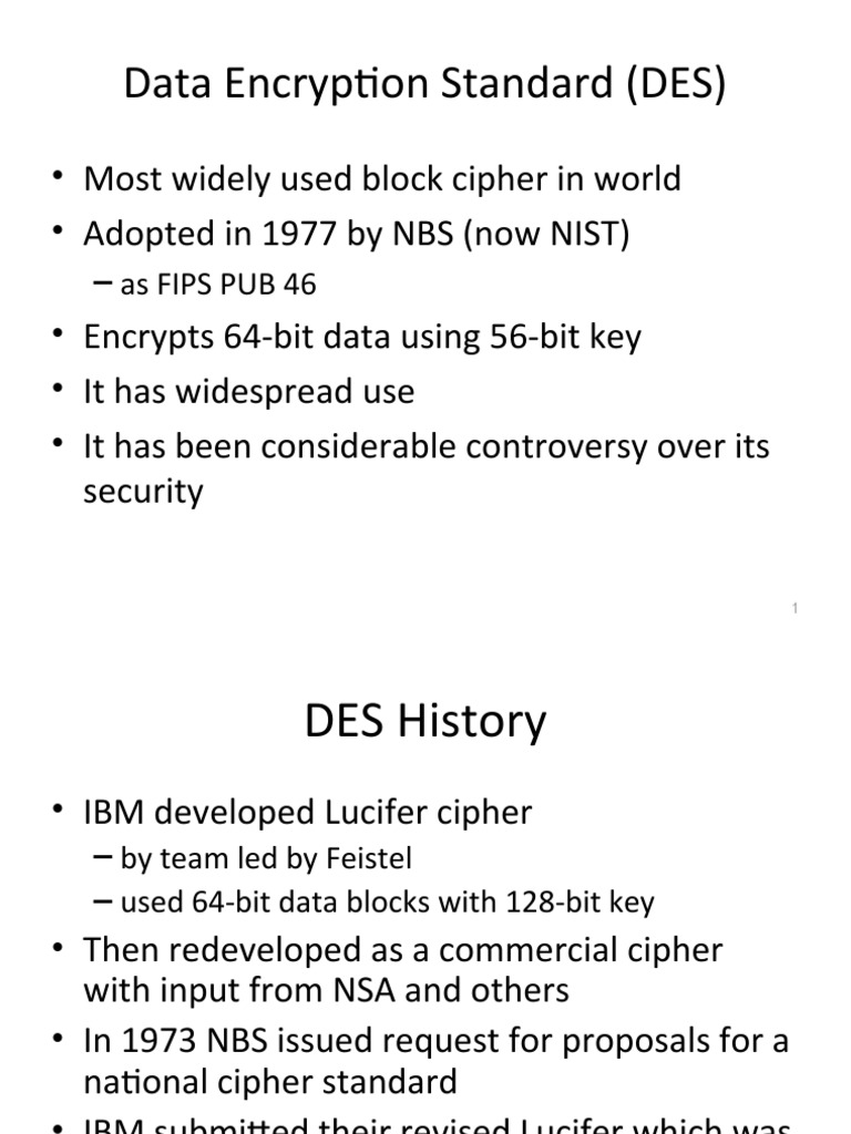 Data Encryption Standard (DES) | PDF | Secure Communication | Secrecy