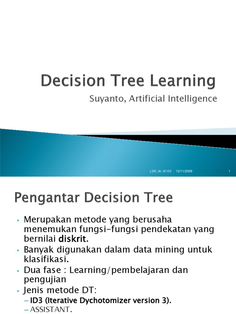 Pohon Keputusan (Decision Tree) | PDF