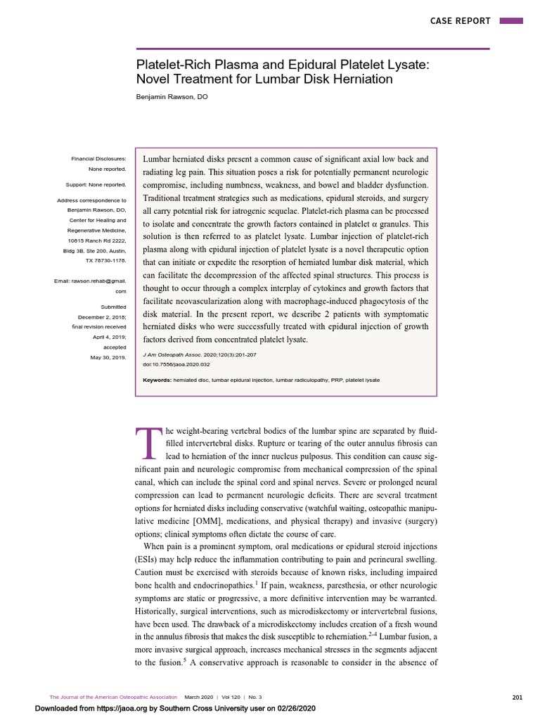 10 7556@jaoa 2020 0321 PDF | PDF | Angiogenesis | Back Pain