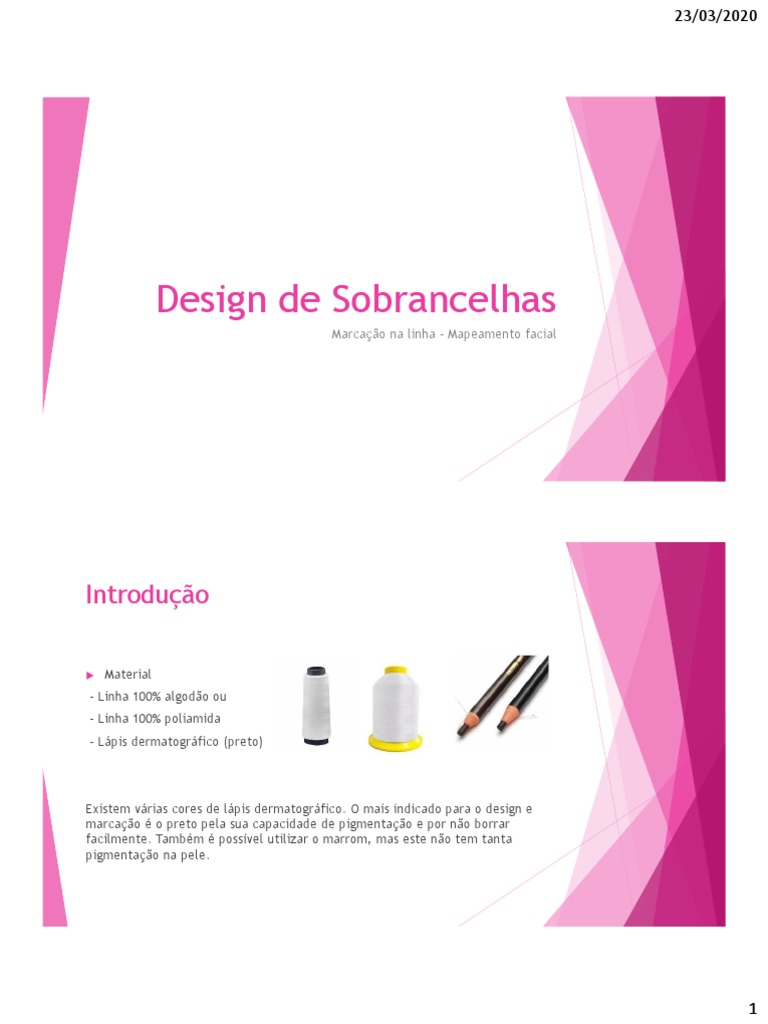 Design De Sobrancelhas Marcação Na Linha Mapeamento Facial Pdf