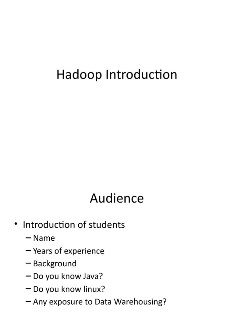 Hadoop Introduction | PDF | Apache Hadoop | Map Reduce