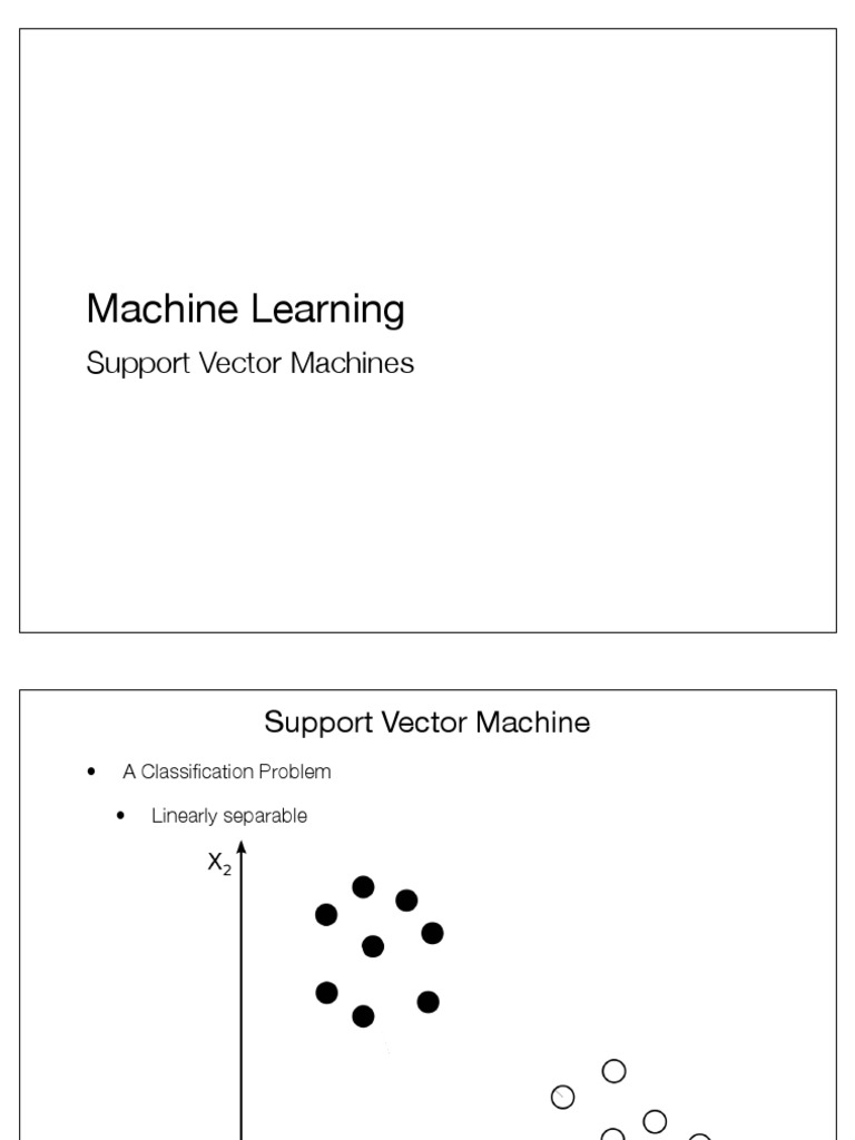 Machine Learning: Support Vector Machines | PDF