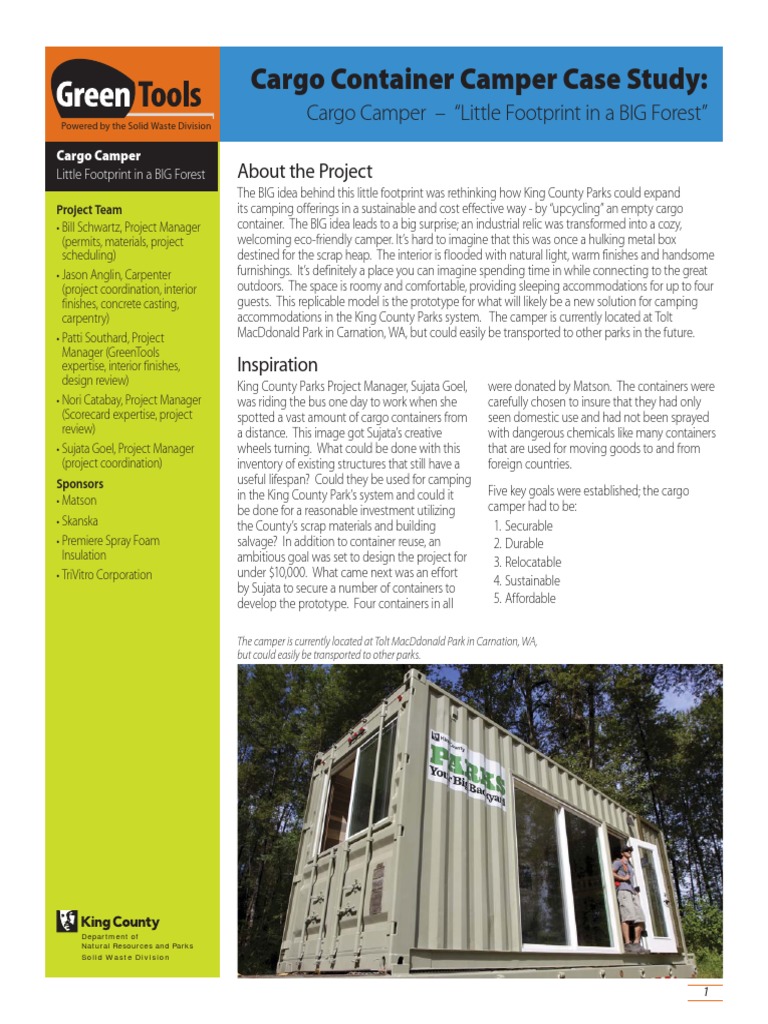 Cargo Container Camper Case Study:: Cargo Camper - "Little Footprint in ...