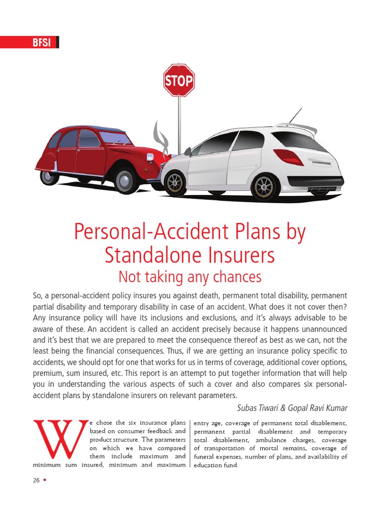 Personal-Accident Plans by Standalone Insurers: Not Taking Any Chances ...