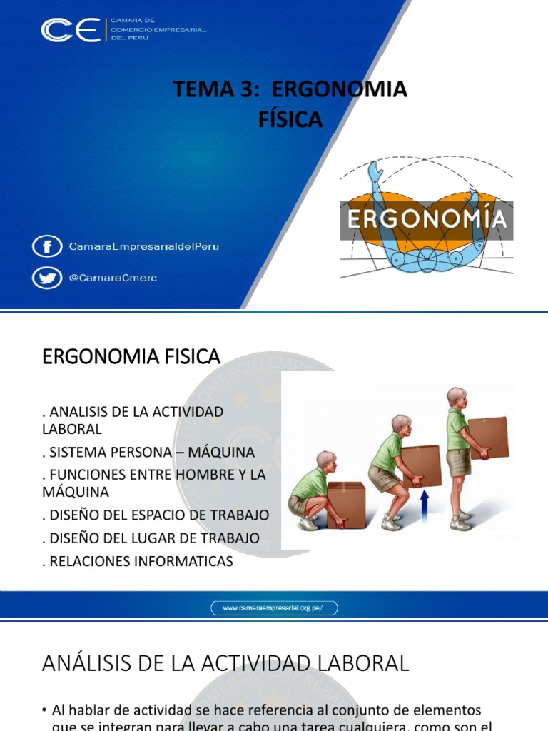 Ergonómia 3 Estudio de Movimientos Actividades Laborales | PDF ...