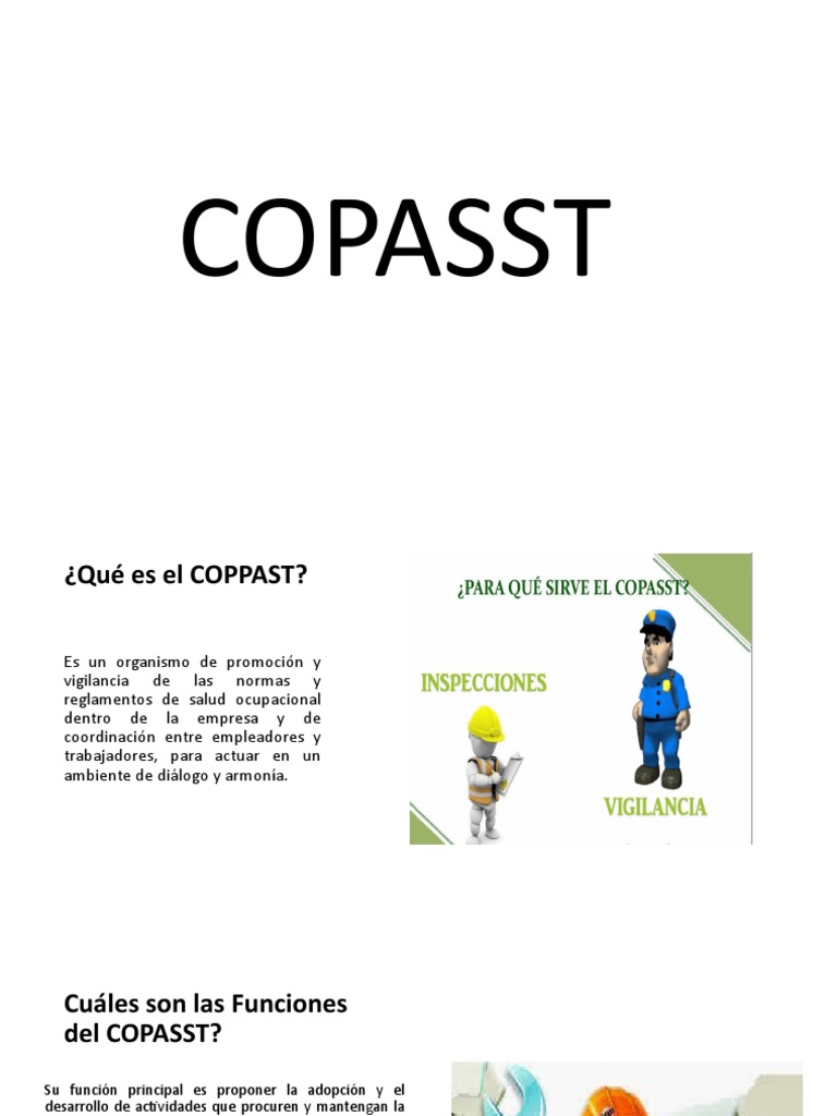 Funciones y Beneficios del COPASST | PDF