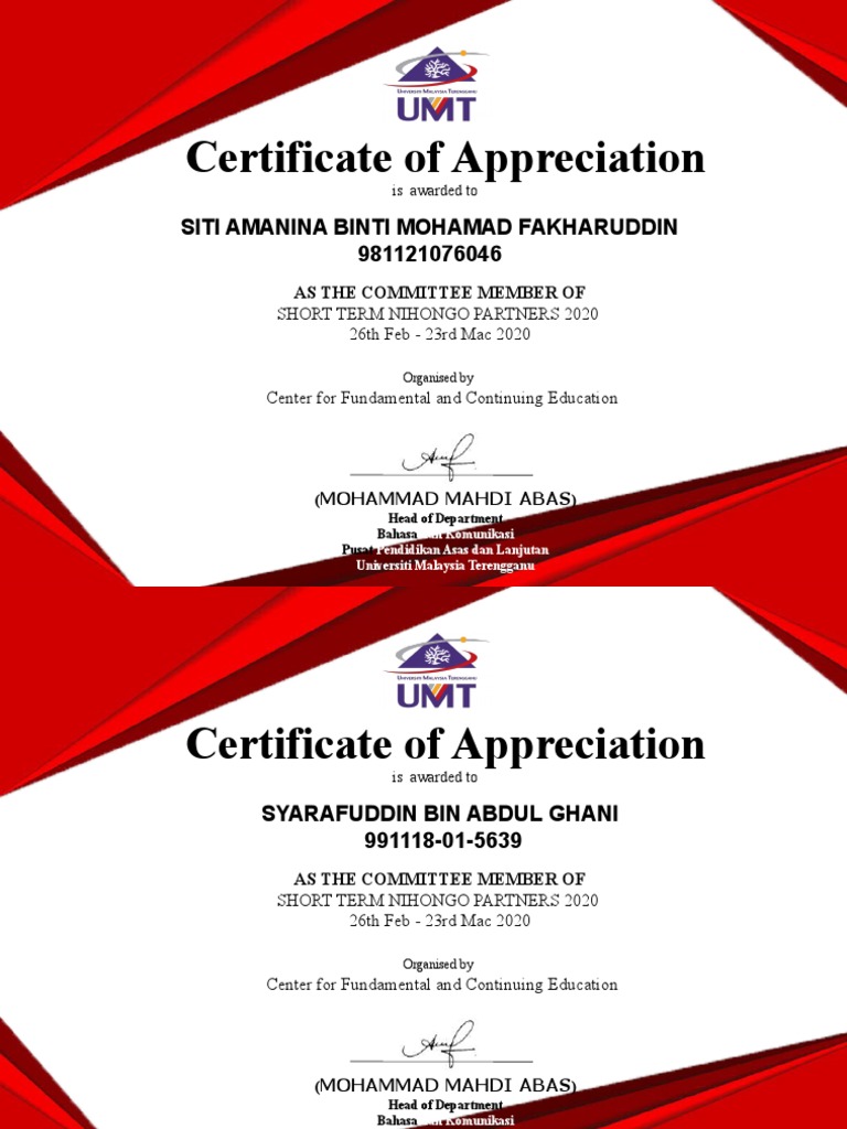 TEMPLATE SIJIL 8 | PDF | Malaysia