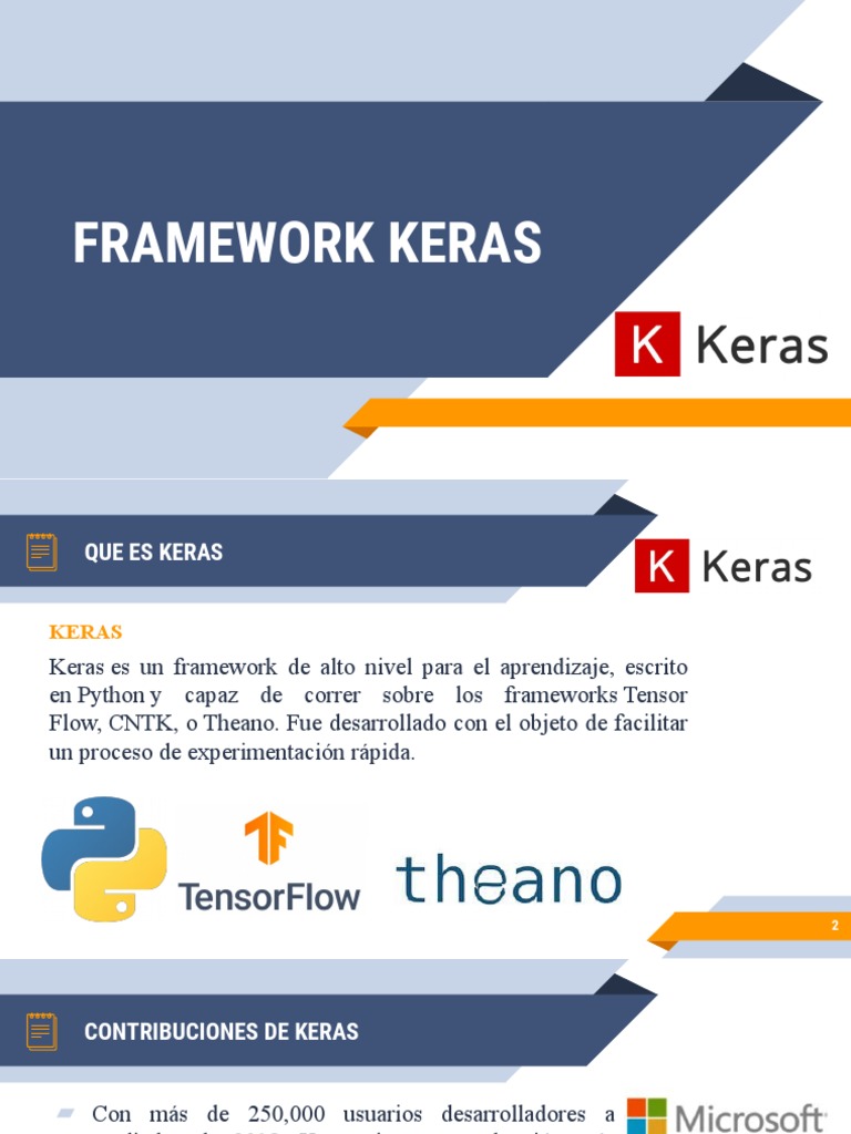 Introducción a Keras: Un marco de aprendizaje profundo de alto nivel escrito en Python | PDF ...