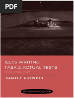 Writing Answer Sheet Task 2 Sample | PDF