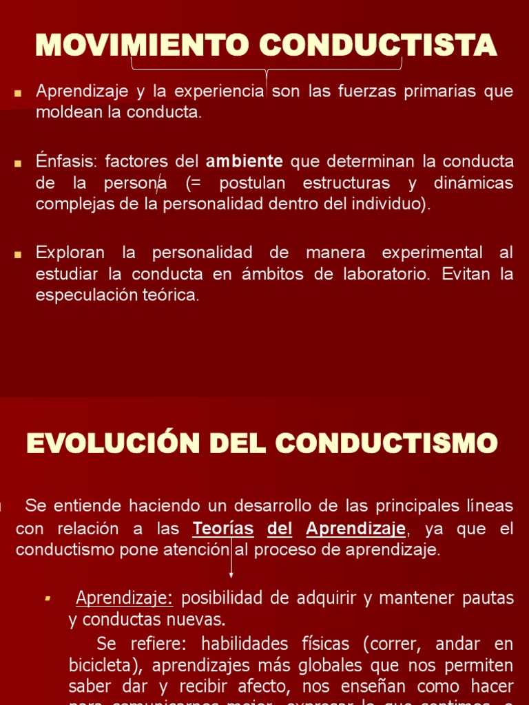 Movimiento Conductista | PDF | Teoría del aprendizaje (educación ...