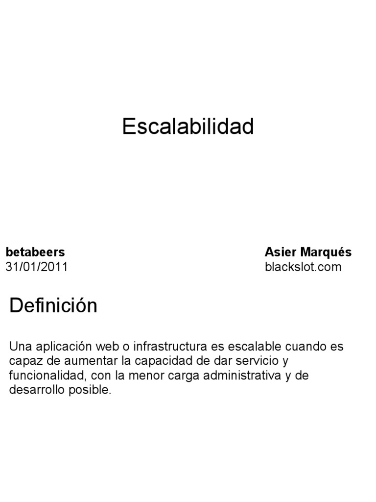 Escalabilidad | PDF