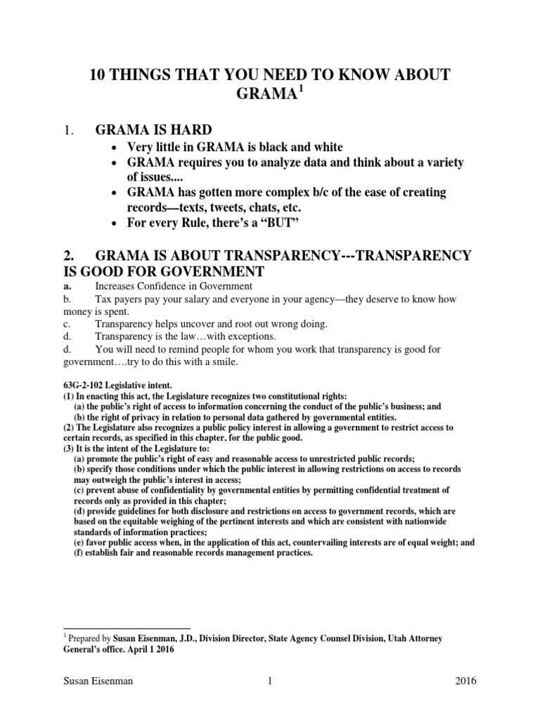 10 Things That You Need To Know About Grama | PDF | Discovery (Law ...