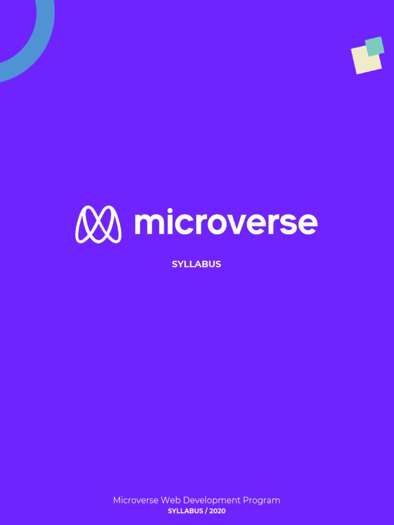 Syllabus: Microverse Web Development Program | PDF | Computers