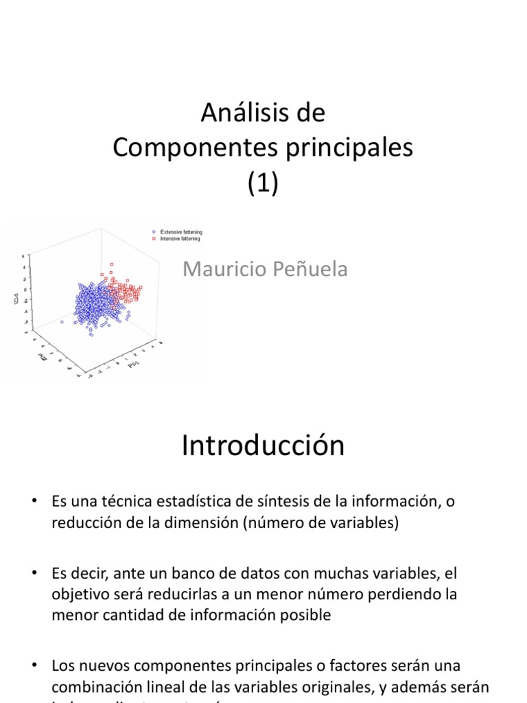 Análisis de Componentes Principales ACP | PDF | Análisis matemático ...